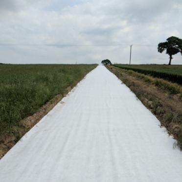 China Polypropylene Staple Fiber Non woven Geotextile Fabric for Temporary Road Subgrade Separation for sale