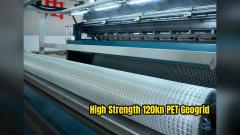 120kn PET Warp Knitting Geogrid for Soil Reinforcement