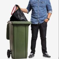 China Heavy Duty Biodegradable Drawstring Trash Bag 10-50 Mic Embossed Surface 13 Gallon for sale