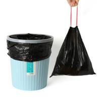 China Heavy Duty Biodegradable Drawstring Trash Bag 10-50 Mic Embossed Surface 13 Gallon for sale