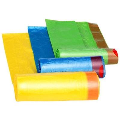 China Revestimiento de la lata de basura de la cuerda de tira de color beige para limpieza 13 galones rechazar bolsas en venta