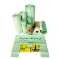 China Biodegradable Compostable Plastic Bags 40% Biosource Material 8-15kg Load Custom Sizes for sale
