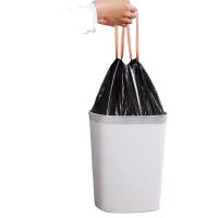 China Custom Heavy Duty Plastic Drawstring Garbage Bag 450x500mm HDPE LDPE LLDPE 5-100 Mic for sale