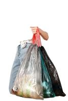 China Custom Heavy Duty Plastic Drawstring Garbage Bag 450x500mm HDPE LDPE LLDPE 5-100 Mic for sale