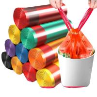 China Custom Portable Garbage Bag with Thick Drawstring 730x840mm 5-100 Mic HDPE LDPE for sale