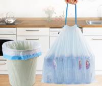 China Custom Portable Garbage Bag with Thick Drawstring 730x840mm 5-100 Mic HDPE LDPE for sale