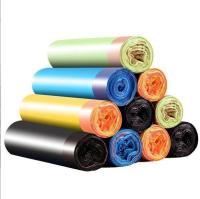 China Custom Printed Handheld Drawstring Garbage Bag HDPE LDPE 450x500mm 5-100 Mic for sale