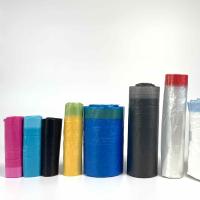 China Custom Printed Handheld Drawstring Garbage Bag HDPE LDPE 450x500mm 5-100 Mic for sale