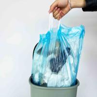 China Custom Printed Handheld Drawstring Garbage Bag HDPE LDPE 450x500mm 5-100 Mic for sale