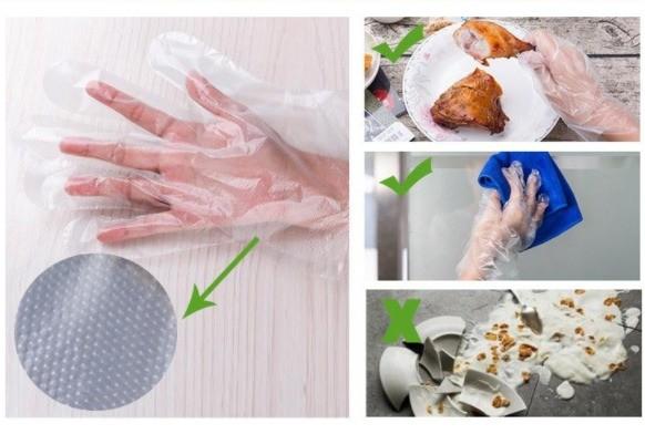 Quality PE Plastic Gloves for Cleaning Cooking BBQ DIY Outer Material Polyester Baby for sale