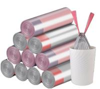 China Eco Friendly HDPE Drawstring Garbage Bags 450x500mm for Kitchen Waste Custom Thickness for sale