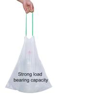 China Customized HDPE Drawstring Trash Garbage Bag 450x500mm 5-100 Mic Thick Bulk for sale