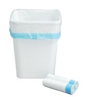 China Customized HDPE Drawstring Trash Garbage Bag 450x500mm 5-100 Mic Thick Bulk for sale