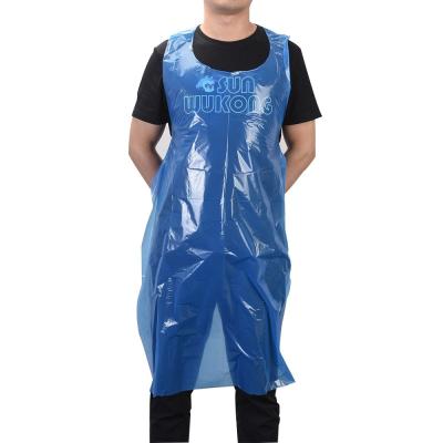 China Op maat gemaakte wegwerp plastic schort voor waterdichte en oliebestrijdende toepassingen Te koop