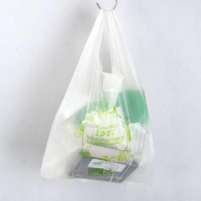 China Sacos de compras de amido de milho biodegradável compostável para embalagens de alimentos à venda