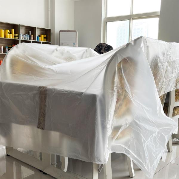 Quality Clear Plastic Polythene Drop Cloth for House or Home Painting and Furniture for sale