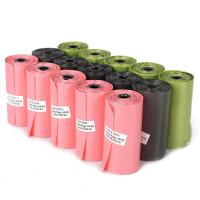 China Biodegradable Printed Plastic Garbage Bags 40% Biosource Material 8-15kg Load Custom Sizes for sale