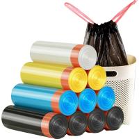 China Custom Logo Drawstring Trash Bag 450x500mm HDPE LDPE Automatic Closure for sale