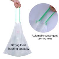 China Custom Logo Drawstring Trash Bag 450x500mm HDPE LDPE Automatic Closure for sale