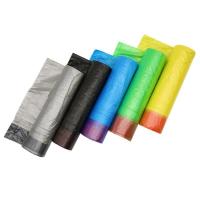 China Customized PE Drawstring Garbage Bag 450x500mm 5-100 Mic Thick Household Portable for sale