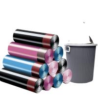 China Customized Logo Accepted Customization Drawstring Plastic Garbage Bag With Drawstring for sale