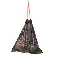China OK Compost Certified Drawstring Kitchen Trash Bags 450x500mm Custom Logo HDPE LDPE for sale