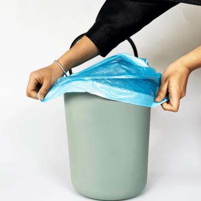 中国 スクウェア・ボトム・バッグ ドローストリング キッチン用ゴミ袋 廃棄物 PE 生物分解性プラスチック袋 販売のため