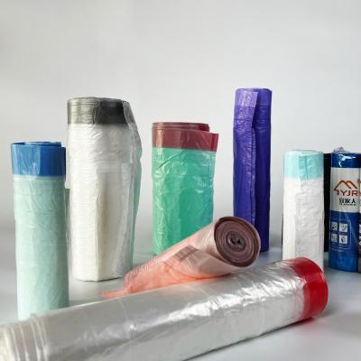 China Sacos de lixo de plástico HDPE dobrados individualmente à venda