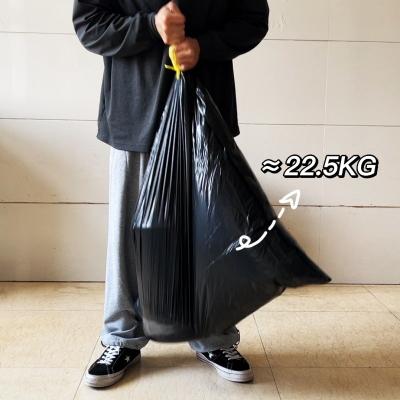 Cina Beige 100L Plastic Big Black Reusable Garbage Bag in Roll per 55 Gallon e Offset Printing in vendita