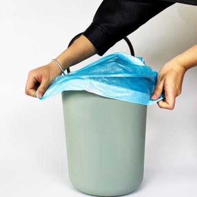 China Aceitação de encomendas personalizadas Rolo de sacos de lixo de corda de tração perfumada em HDPE/LDPE/LLDPE à venda