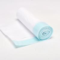 China Custom Logo Eco Friendly Drawstring Trash Bags 730x840mm HDPE LDPE for sale