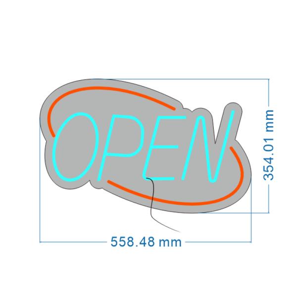 Quality Custom Super Bright Cafe Open Neon Sign LED Light Safe Durable For Storefronts for sale