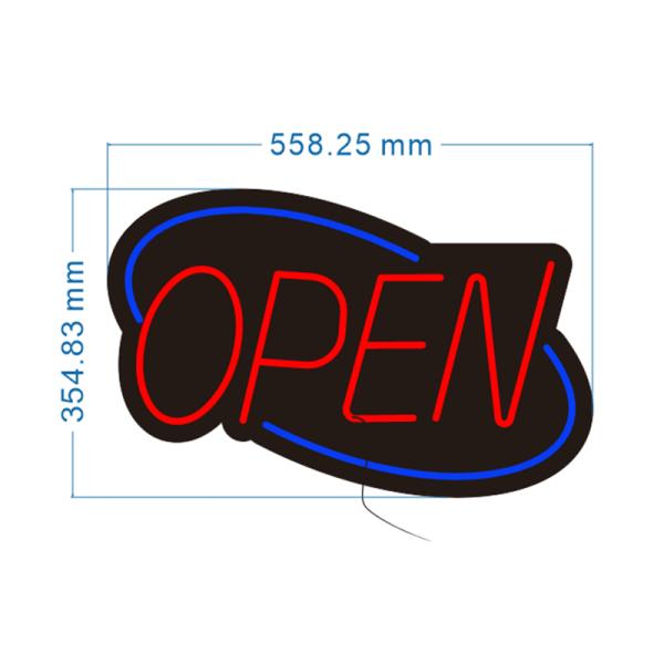 Quality Custom Super Bright Cafe Open Neon Sign LED Light Safe Durable For Storefronts for sale