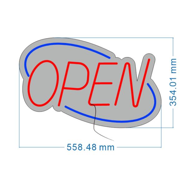 Quality Custom Super Bright Cafe Open Neon Sign LED Light Safe Durable For Storefronts for sale