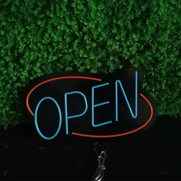 Quality Custom Super Bright Cafe Open Neon Sign LED Light Safe Durable For Storefronts for sale