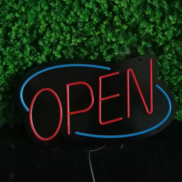 Quality Custom Super Bright Cafe Open Neon Sign LED Light Safe Durable For Storefronts for sale