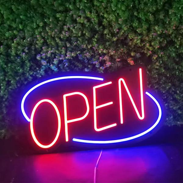 Quality Custom Super Bright Cafe Open Neon Sign LED Light Safe Durable For Storefronts for sale