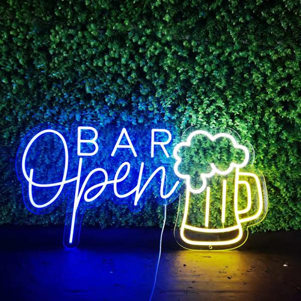 Quality Highly Visible Beer Bar Open Neon Sign Light 12V 3A Power Supply Waterproof for sale