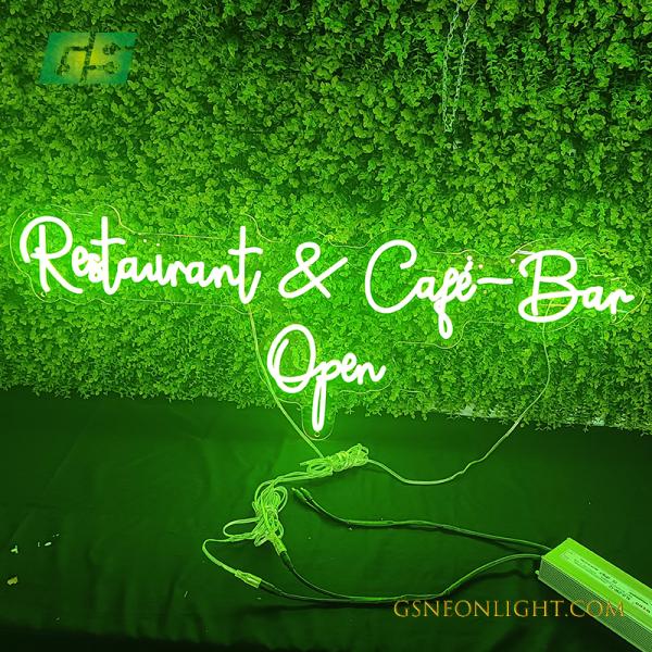 Quality Commercial Restaurant Coffee Bar Open Neon Sign With Acrylic Backboards for sale