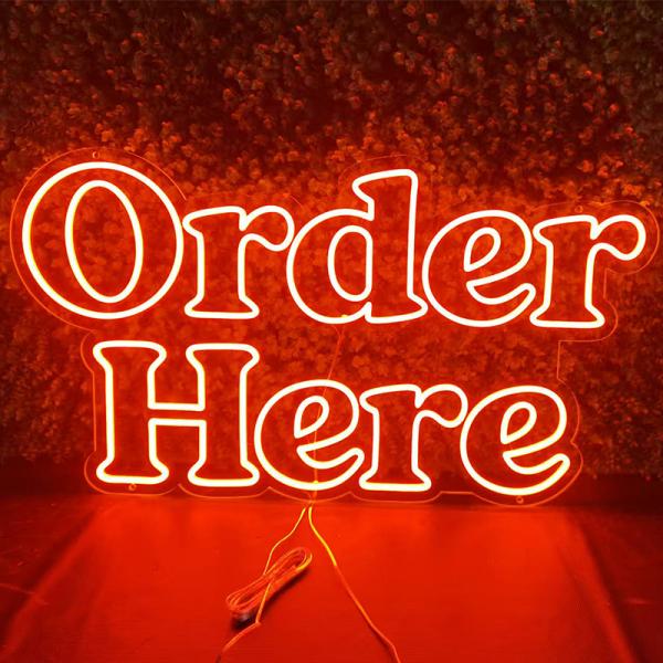 Quality Waterproof Order Here Neon Sign Energy Saving LED Strip Neon Sign For Food Shop for sale