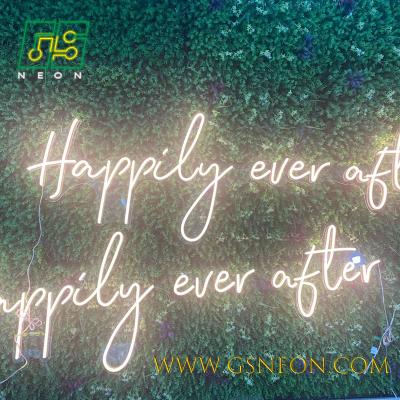 China Personalized Wedding Neon Light Sign LED Happily Ever After Neon Sign Light for sale