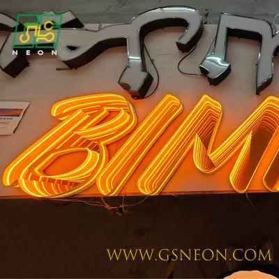 China Custom Made Infinity Mirror Letter Sign For Unique Storefront Branding Logos for sale
