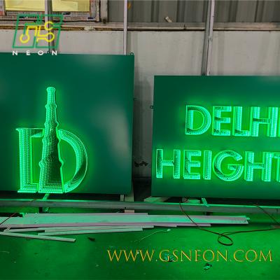 China Infinity Mirror Neon Channel Lit Sign Weatherproof For Exterior Shop Logo for sale