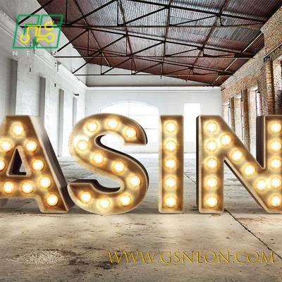 China Clear LED Light Bulb Marquee Sign Letters For Weddings Parties Events Storefront Decor for sale