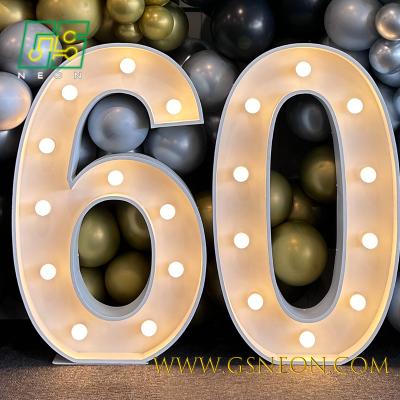 China Warm White LED Marquee Letter Sign Custom Glowing Neon Alphabet Letters For Event Decor for sale