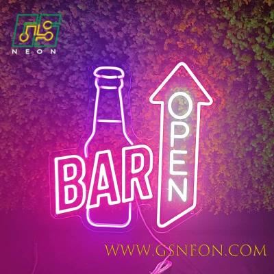 China BAR OPEN LED Art Sign Light Up Your Bar Entrance with Custom Neon Decor for Pubs and Clubs for sale