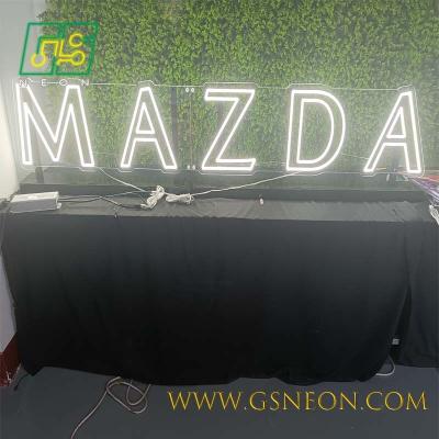 China LED Neon Car Brand Sign with Metal Standing Feet for Garages Showrooms Shops Offices and Automotive Decor for sale