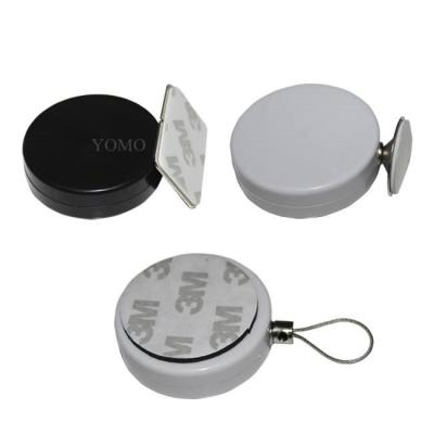 China YOMO Black Retractable Plastic Round Anti-Theft Display Retractors with loop end for sale