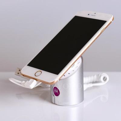 China Standalone Alarm and Charge Display Post for Mobile Phone,Mobile Phone Display Stand with Alarm device and Clamp for sale