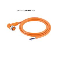 China CE M12 Sensor Actuator Cable A Coding Female Right Angled Connectors 4pin 2m for sale